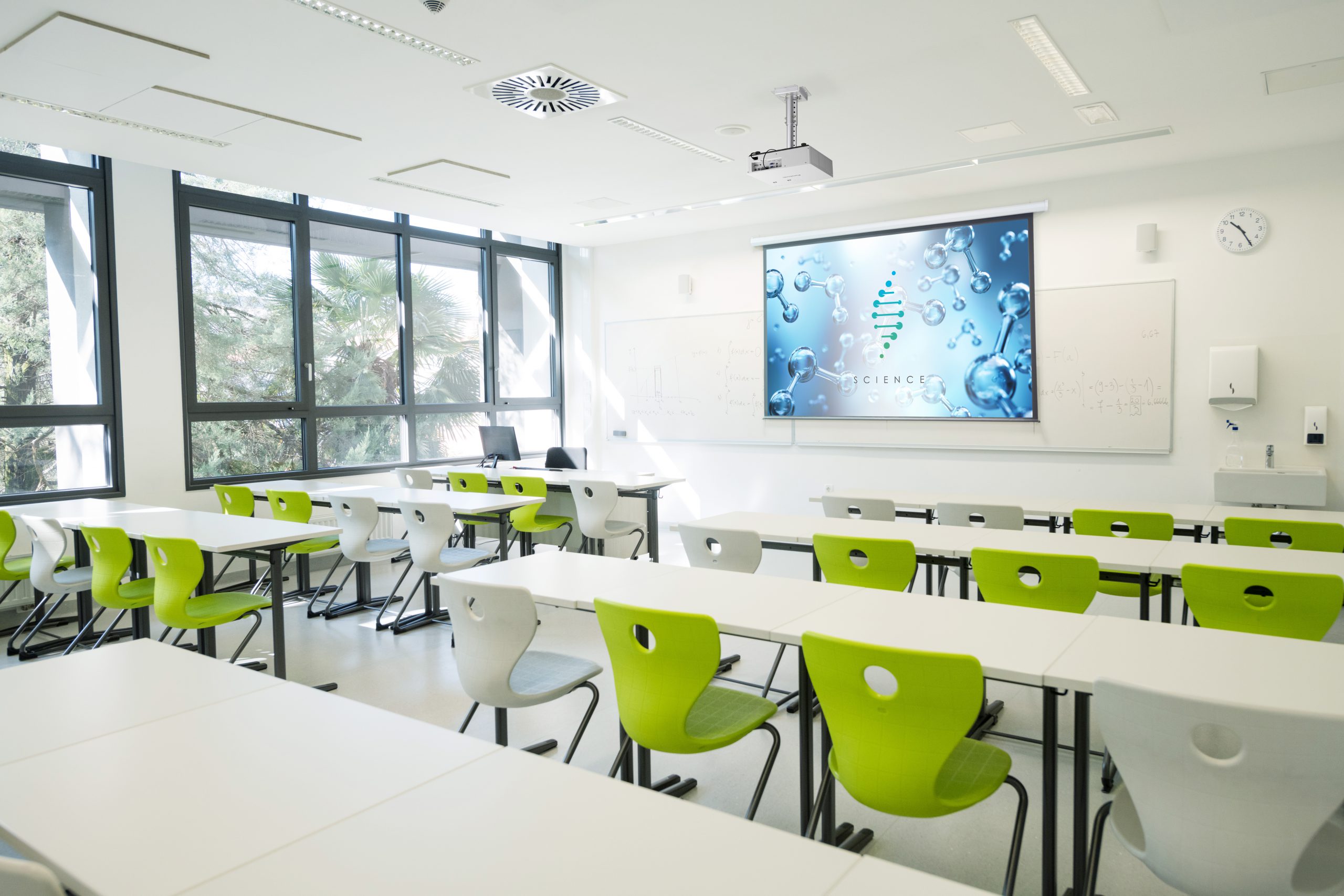 Contemporary Empty School Mathematics Classroom, Europe – Projectorworld